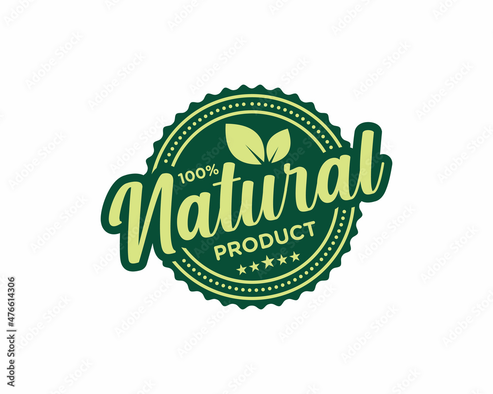 100 percent natural label sticker badge Vector Stock Vector | Adobe Stock