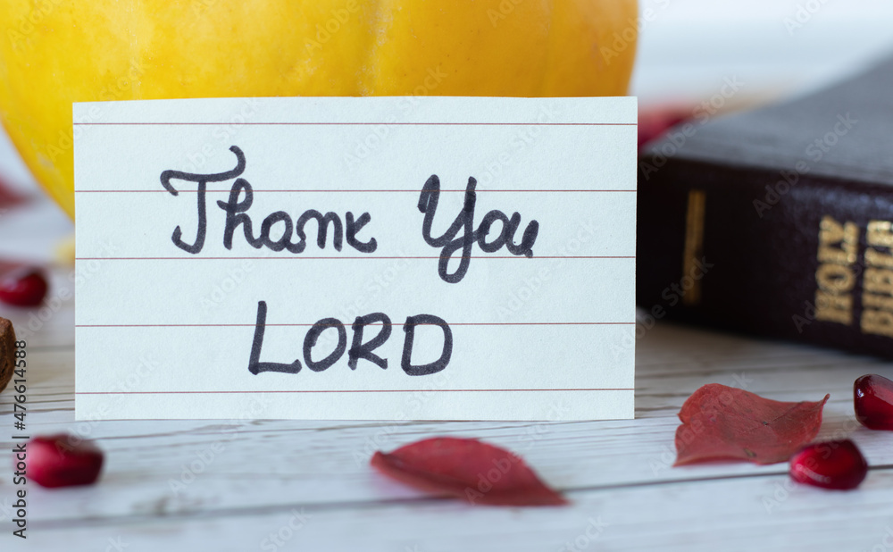 Thank You Lord God Jesus Christ. Handwritten religious text quote ...