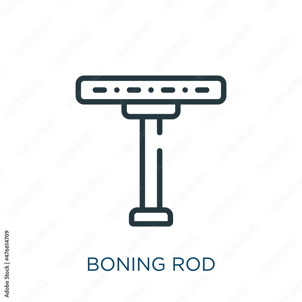boning rod thin line icon. rod, fish linear icons from construction ...