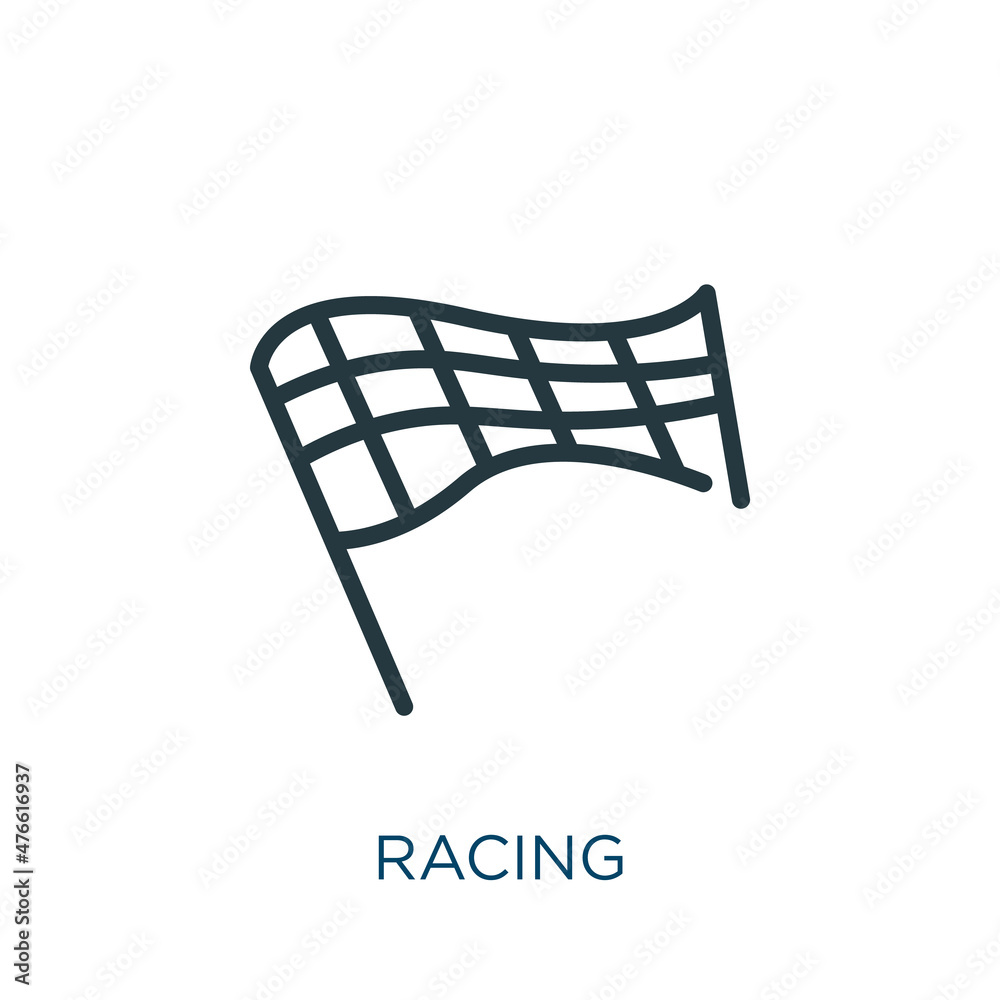 racing thin line icon. speed, race linear icons from arcade concept ...