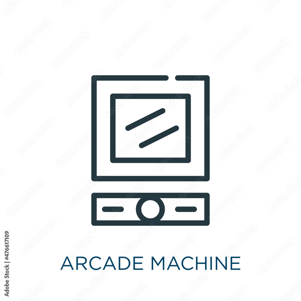 arcade machine thin line icon. game, arcade linear icons from ...
