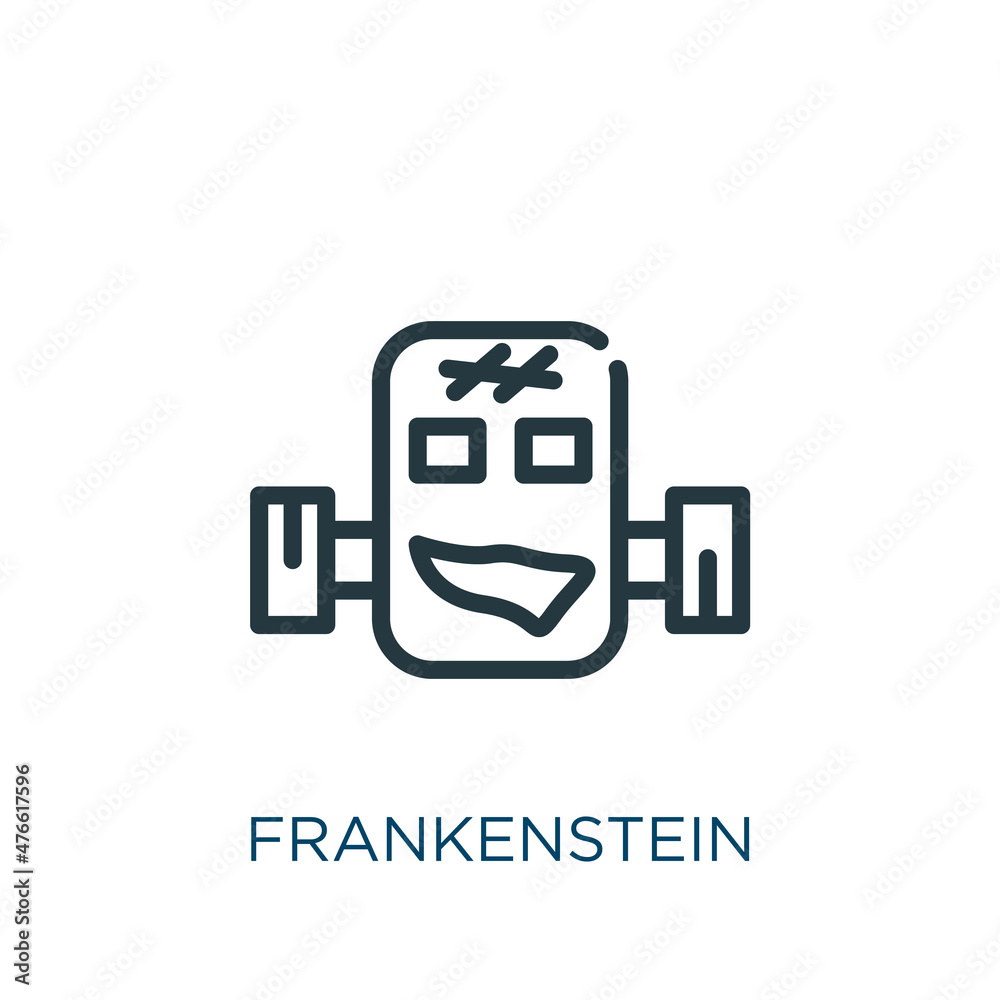 frankenstein thin line icon. character, night linear icons from fairy ...