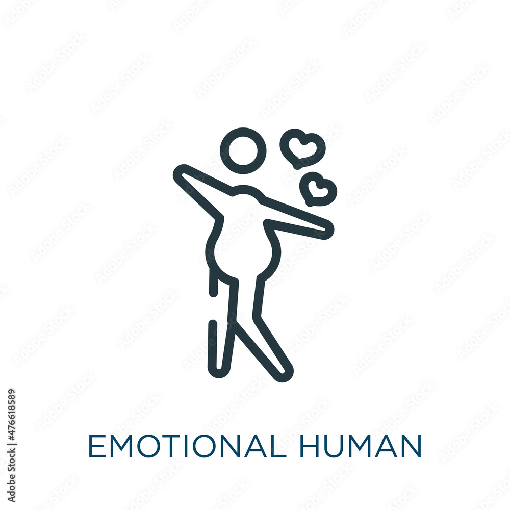 emotional human thin line icon. human, person linear icons from ...