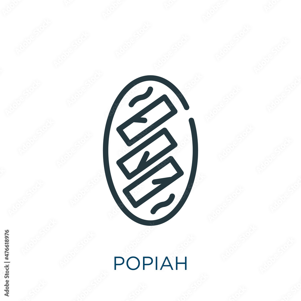 popiah thin line icon. mein, omelette linear icons from food concept isolated outline sign ...