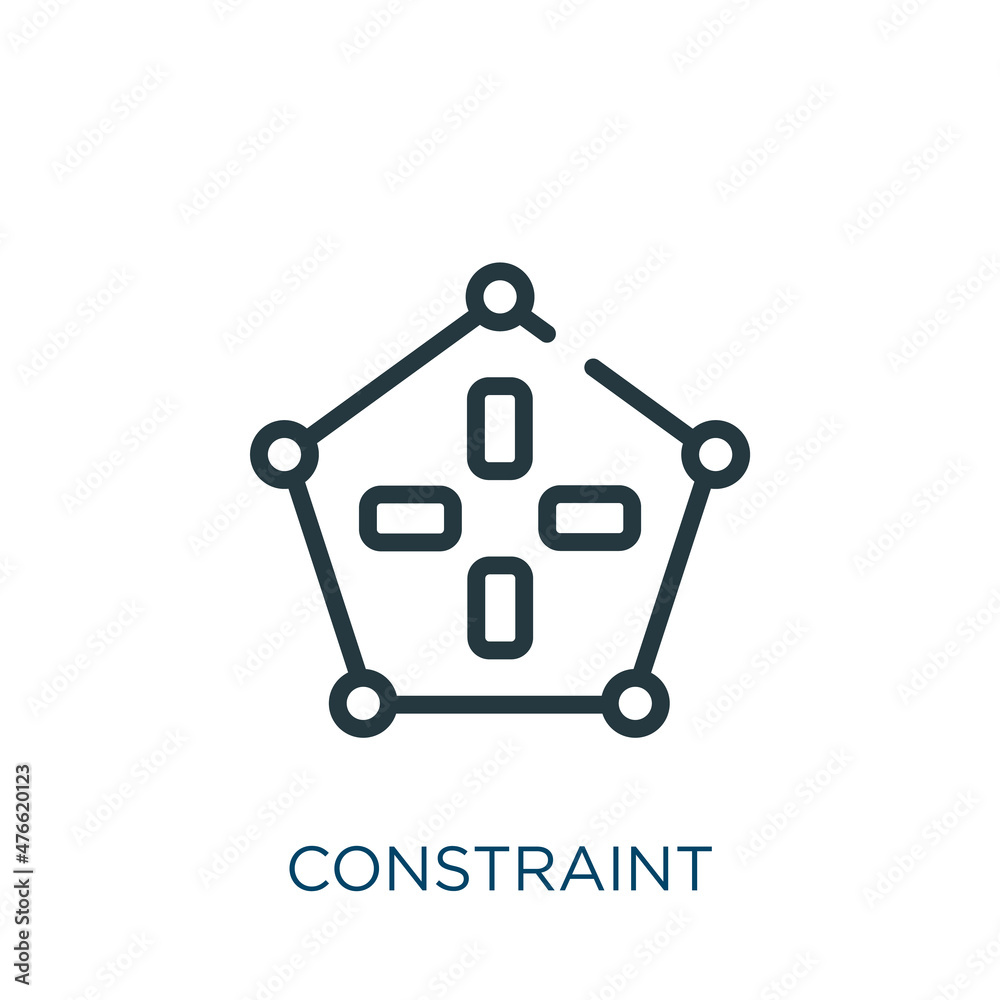 Constraint Thin Line Icon Business Integration Linear Icons From