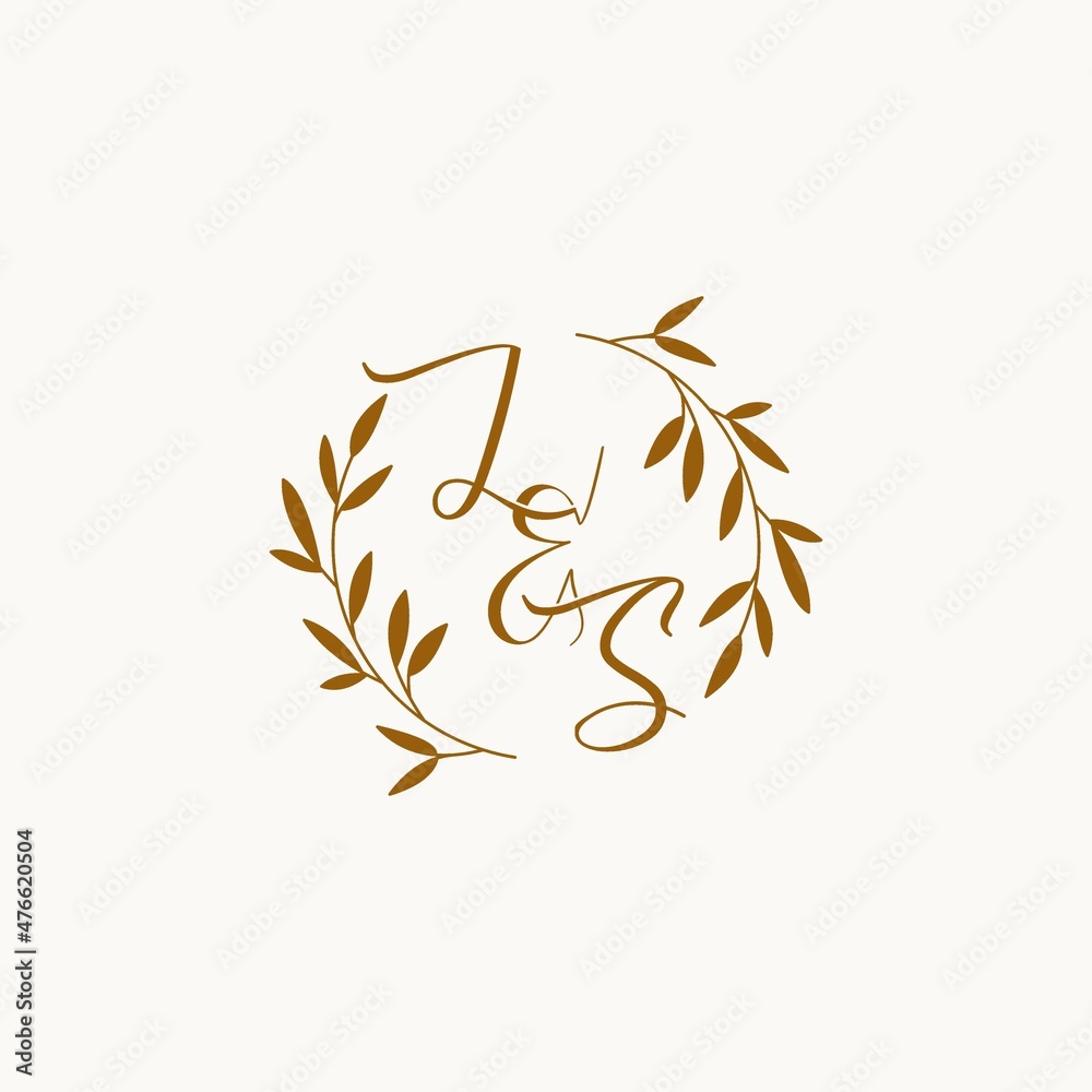 LS initial wedding monogram logo Stock Vector | Adobe Stock