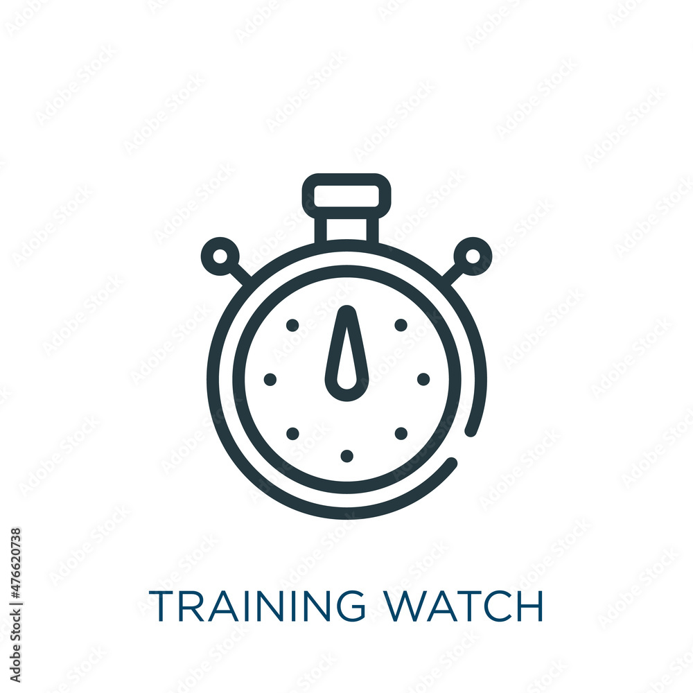 training watch thin line icon. watch, time linear icons from gym and ...