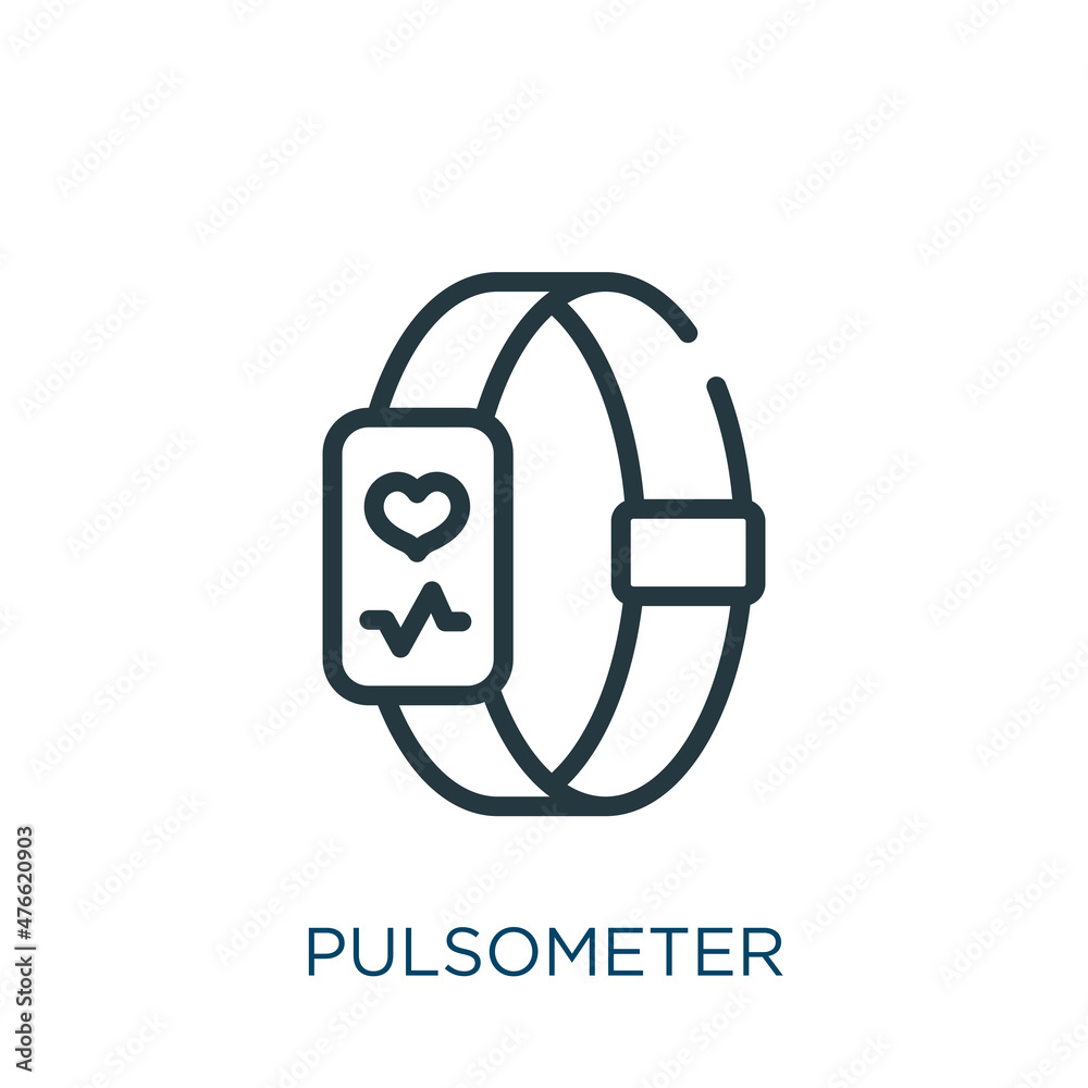 pulsometer thin line icon. health, pulse linear icons from gym and ...