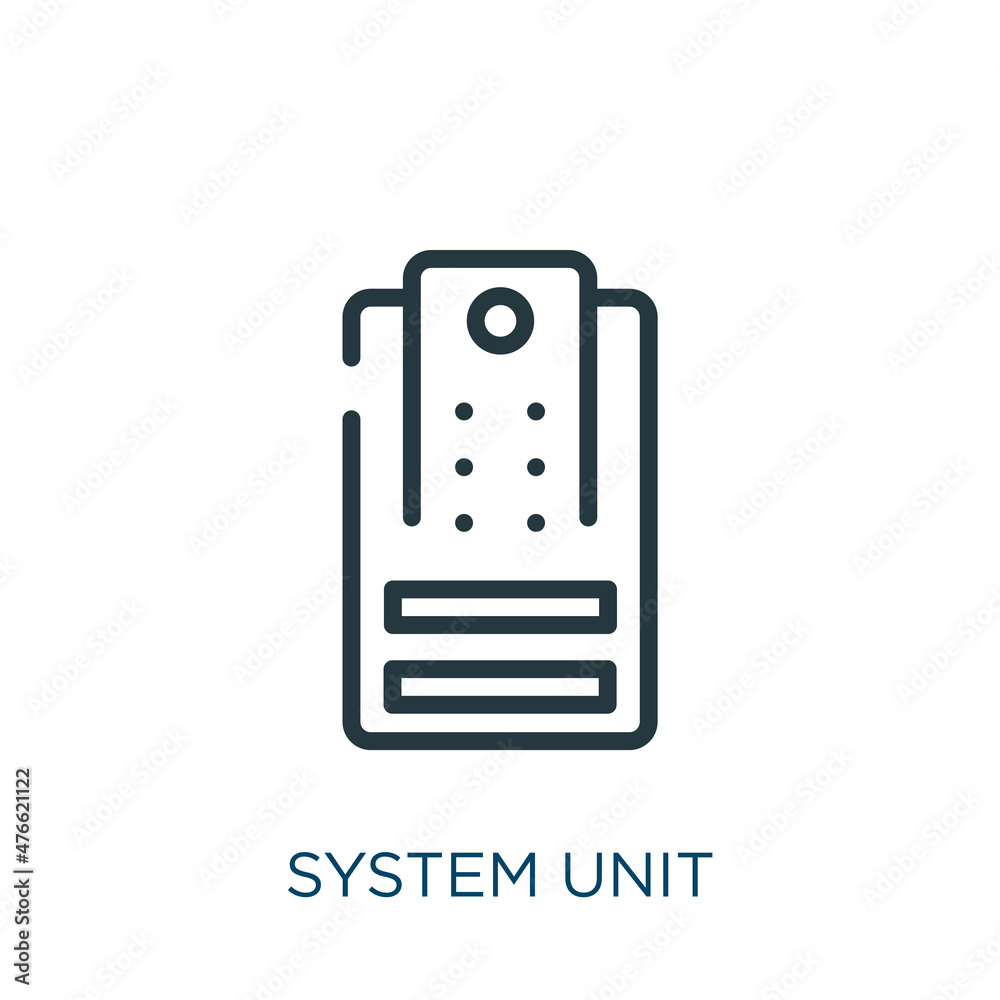 system unit thin line icon. equipment, system linear icons from ...