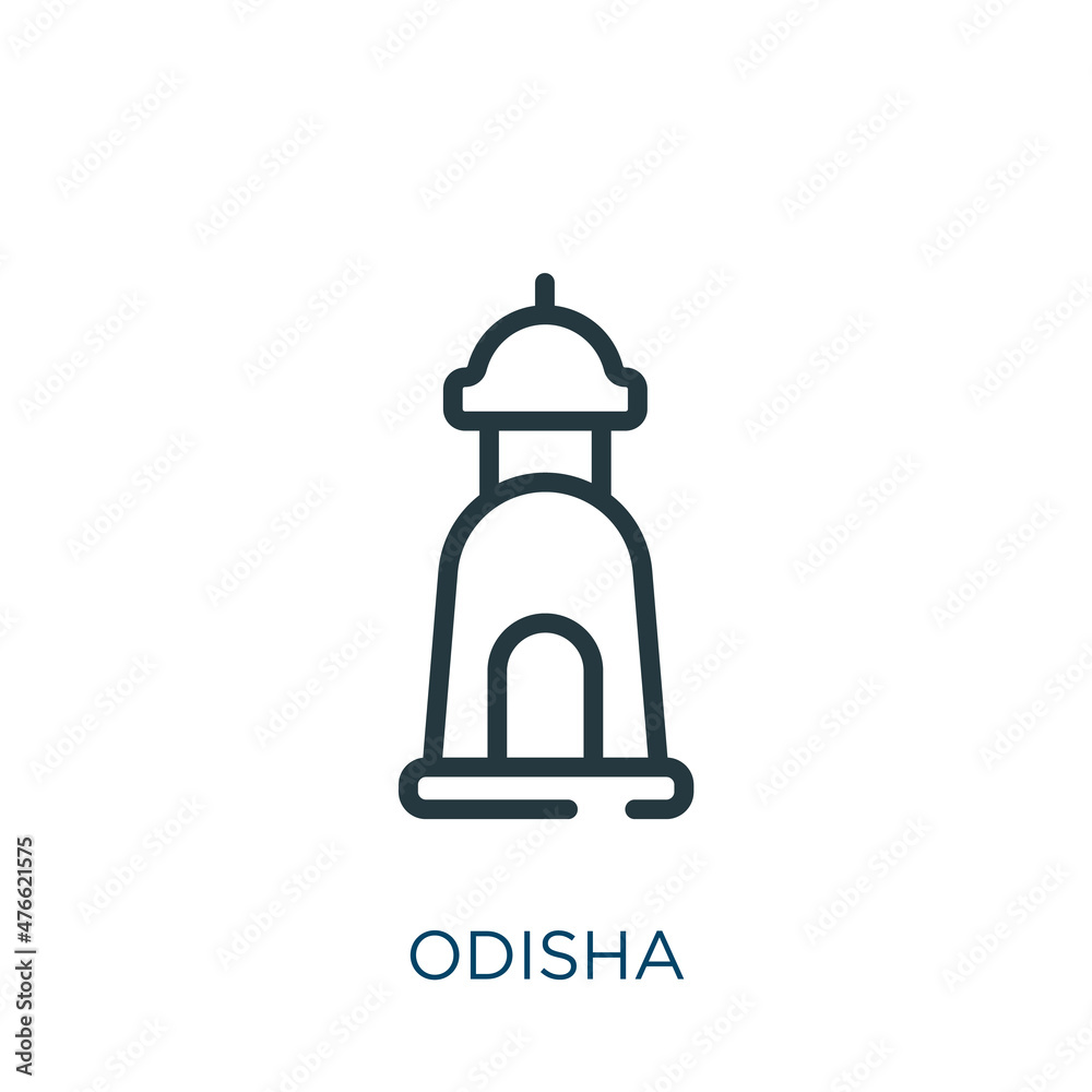 odisha thin line icon. india, republic linear icons from india concept ...