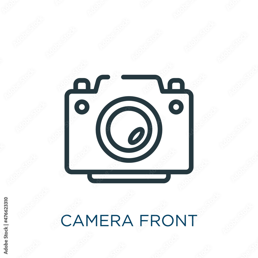 camera front thin line icon. camera, phone linear icons from ...