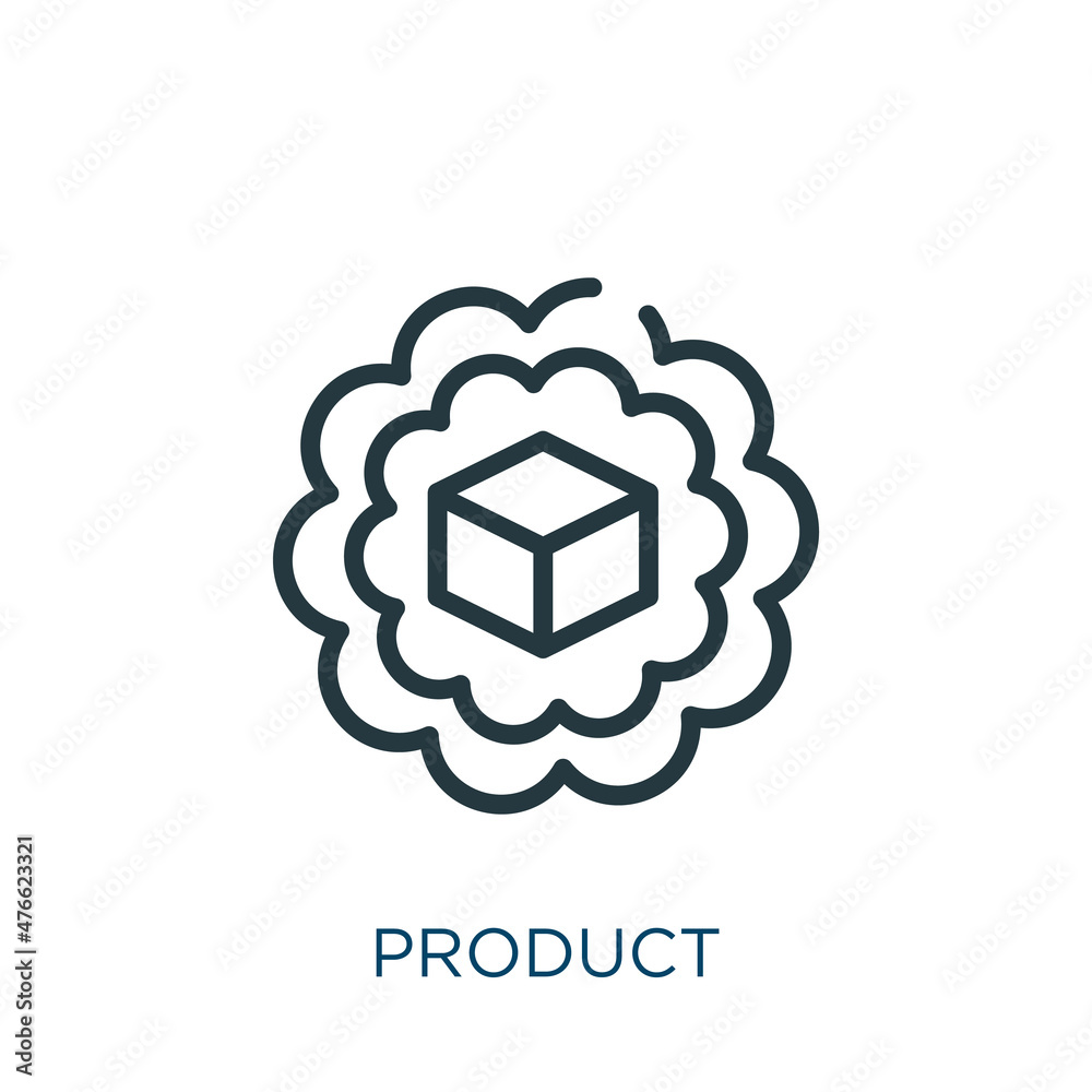 product symbol thin line icon. product, label linear icons from ...