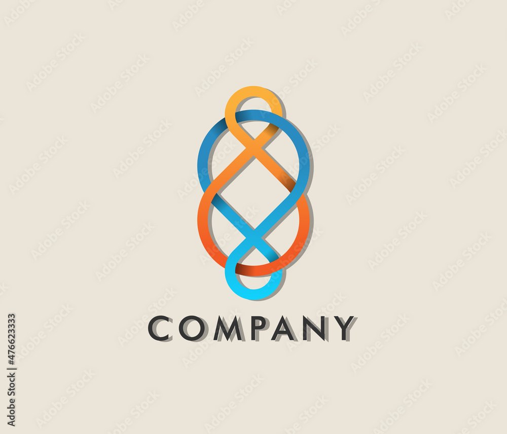infinity symbol logo design Stock Vector | Adobe Stock