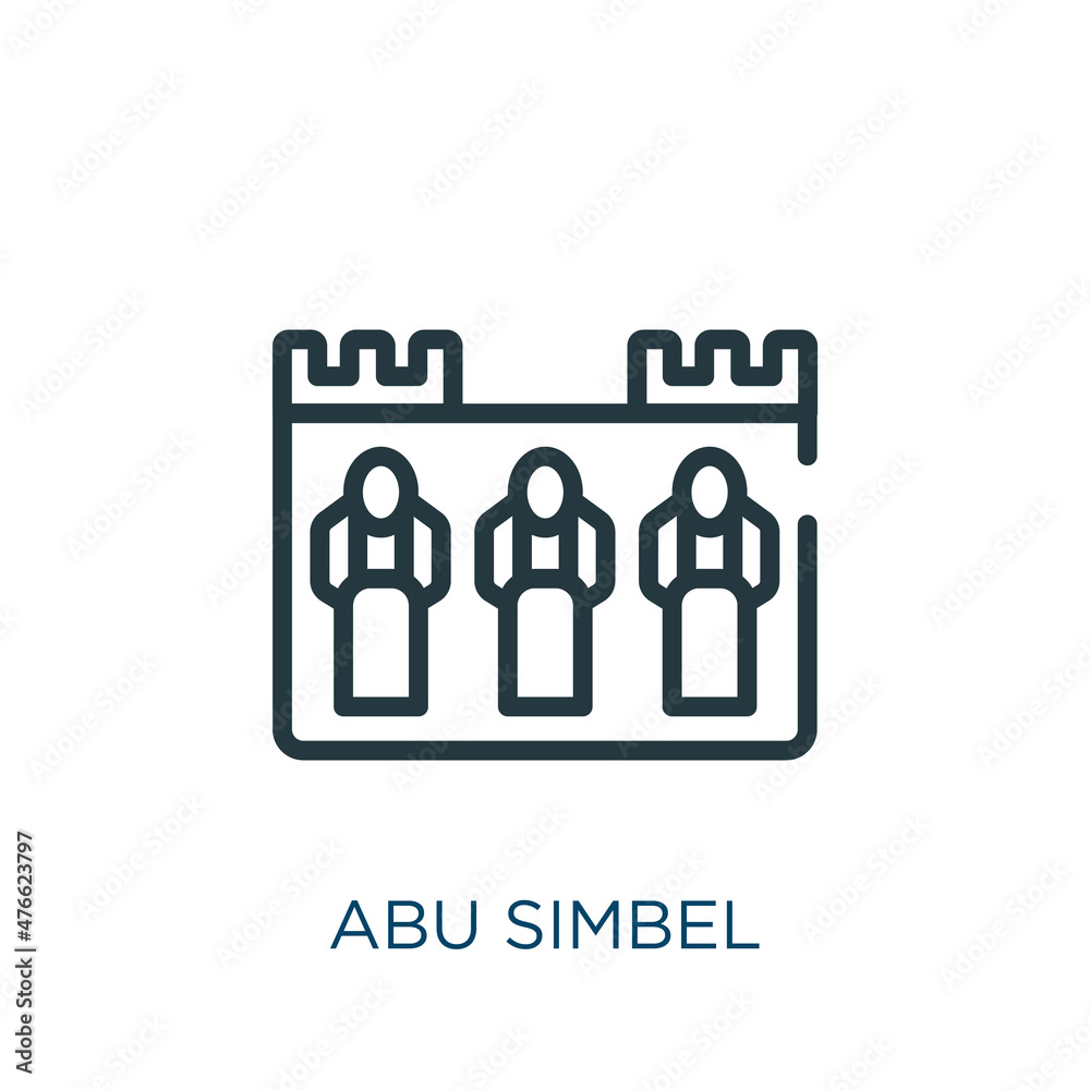 abu simbel thin line icon. egyptian, pharaoh linear icons from ...