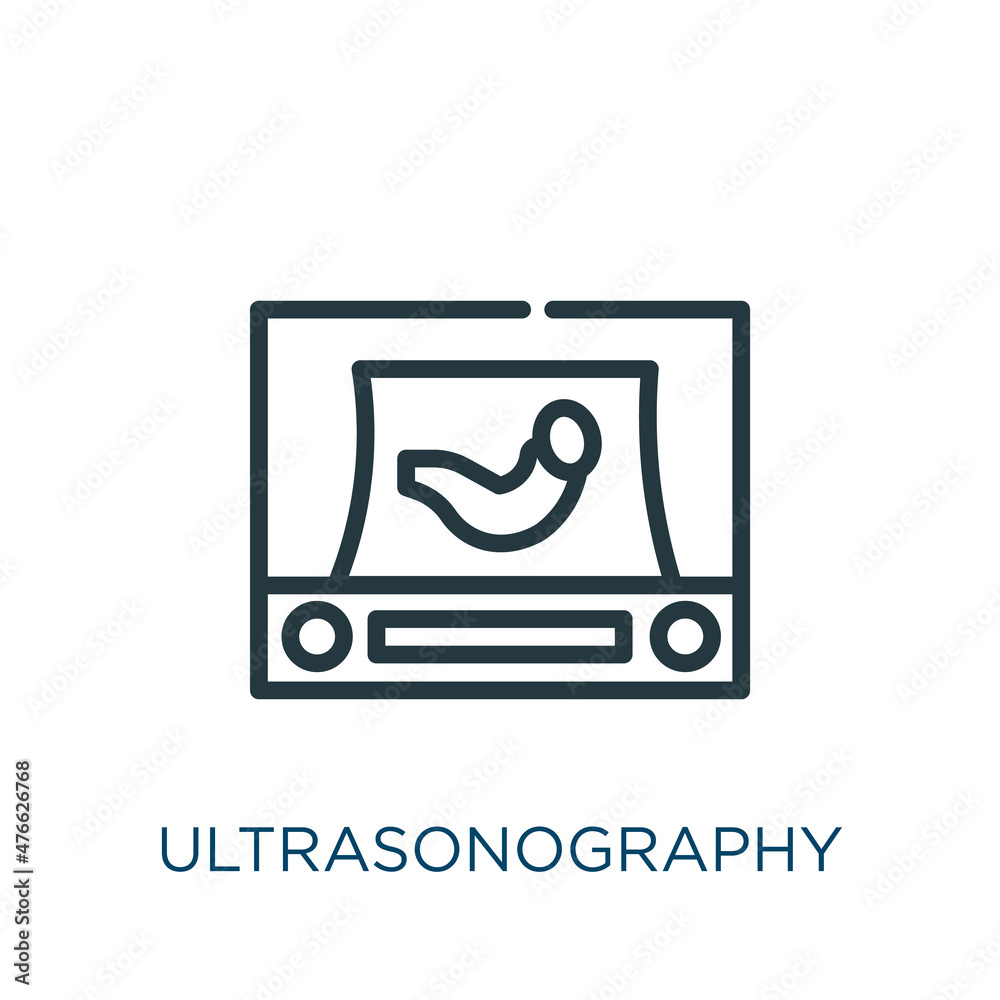 ultrasonography thin line icon. medical, scanner linear icons from ...