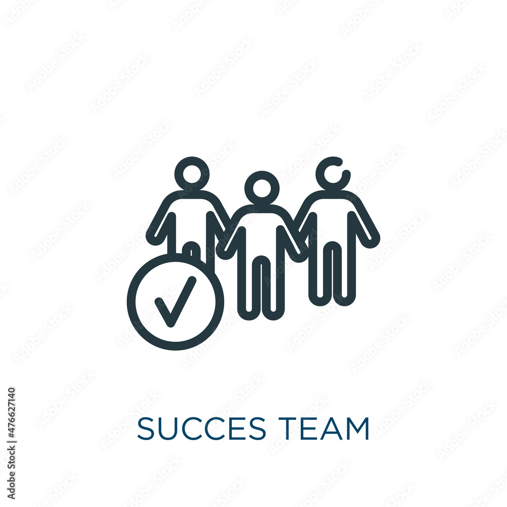 succes team thin line icon. success, partnership linear icons from ...
