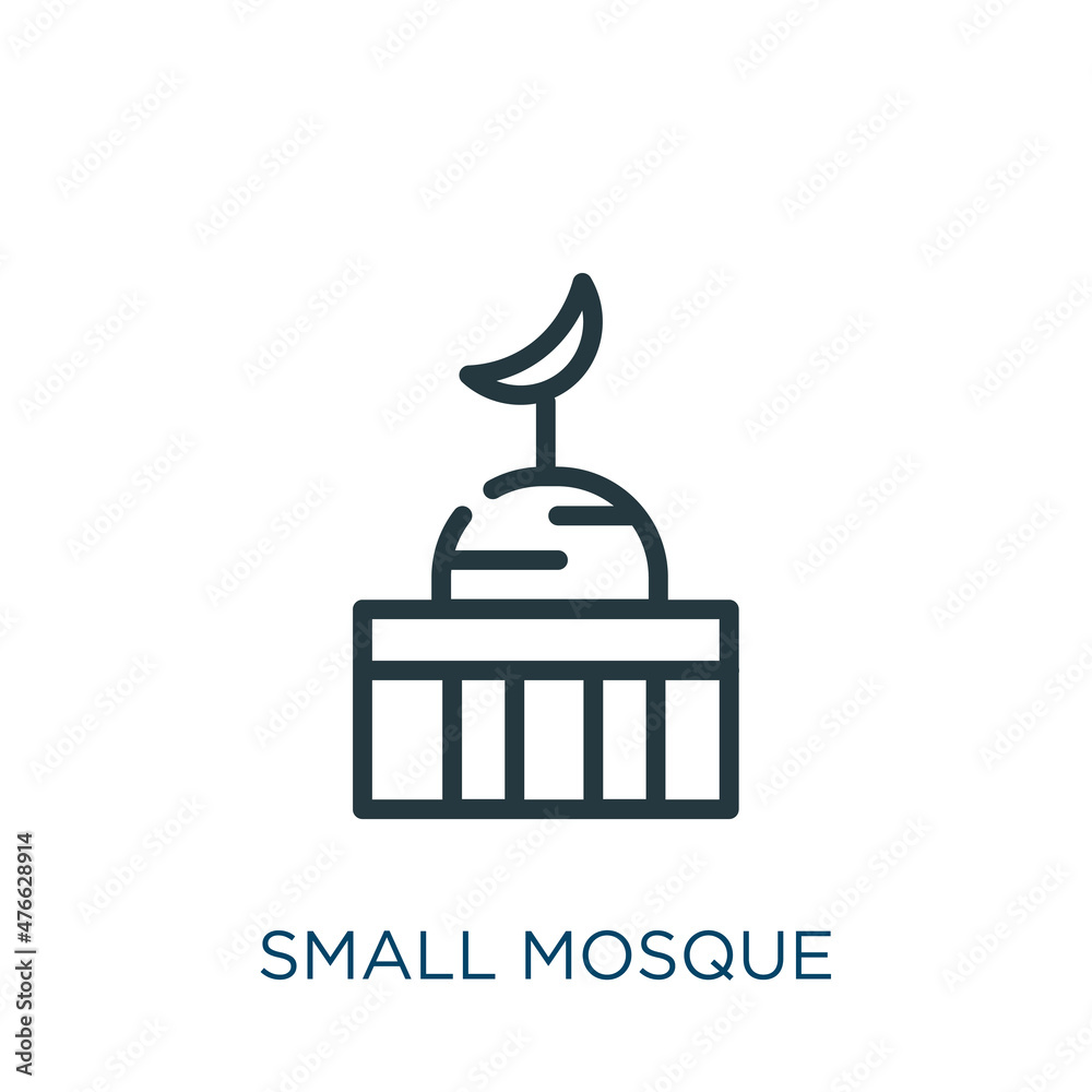 small mosque thin line icon. mosque, architecture linear icons from ...