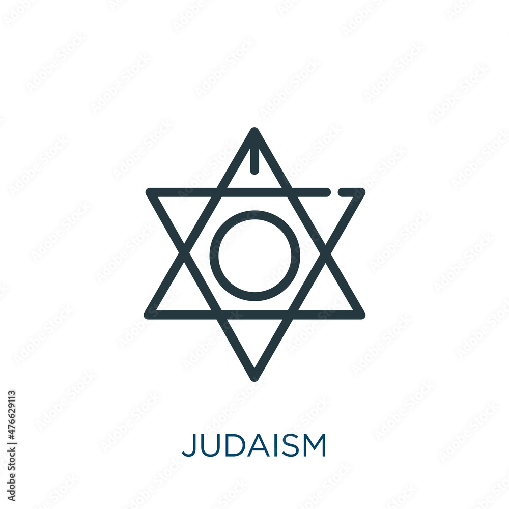 judaism thin line icon.jewish,line linear icons isolated outline sign ...