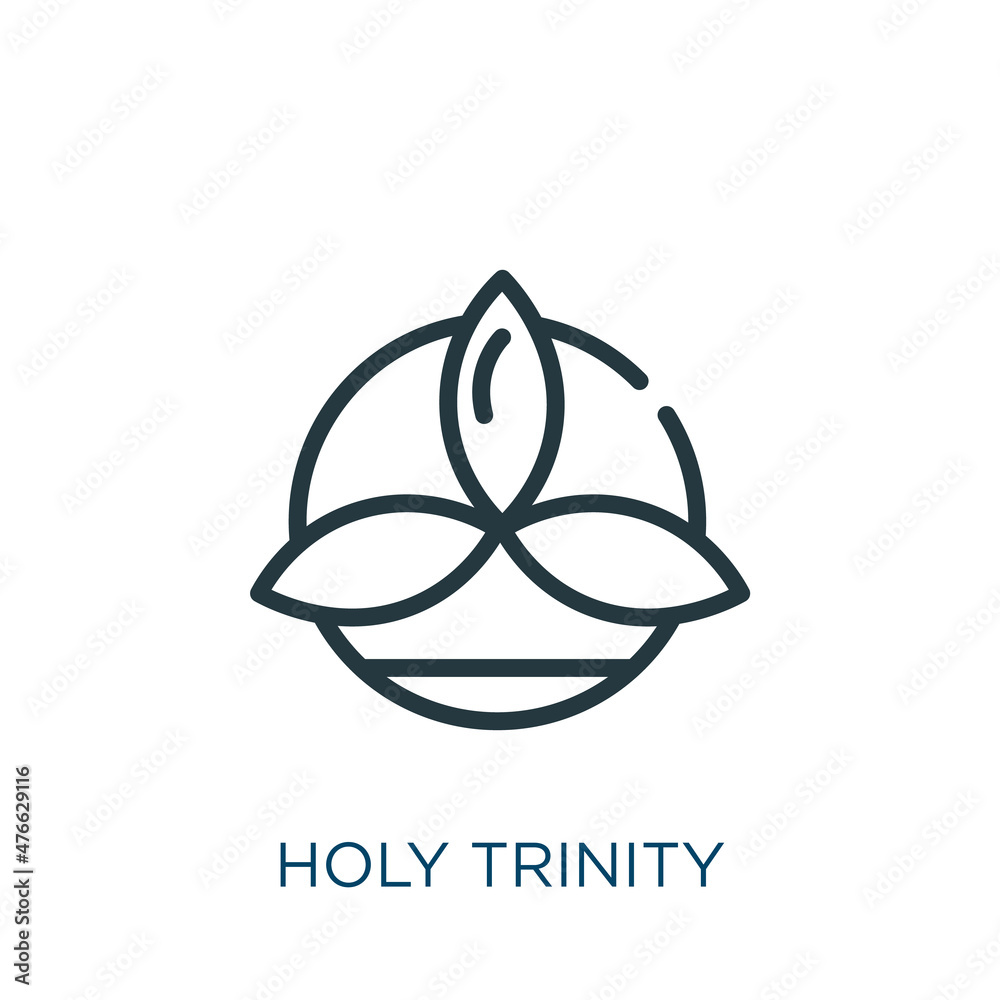 holy trinity thin line icon. trinity, faith linear icons from religion ...