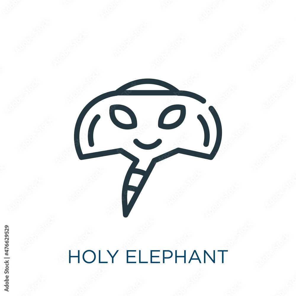 holy elephant thin line icon. holy, india linear icons from religion ...