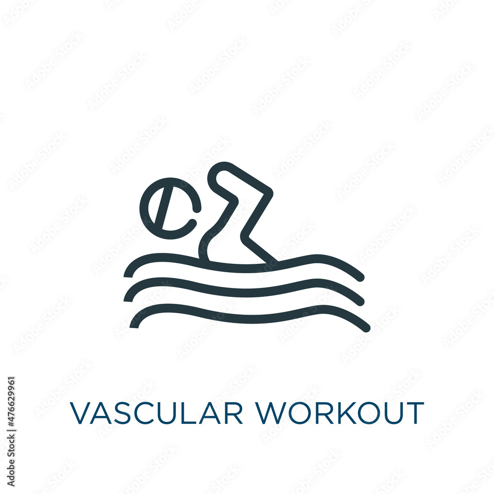vascular workout thin line icon. vascular, people linear icons from ...