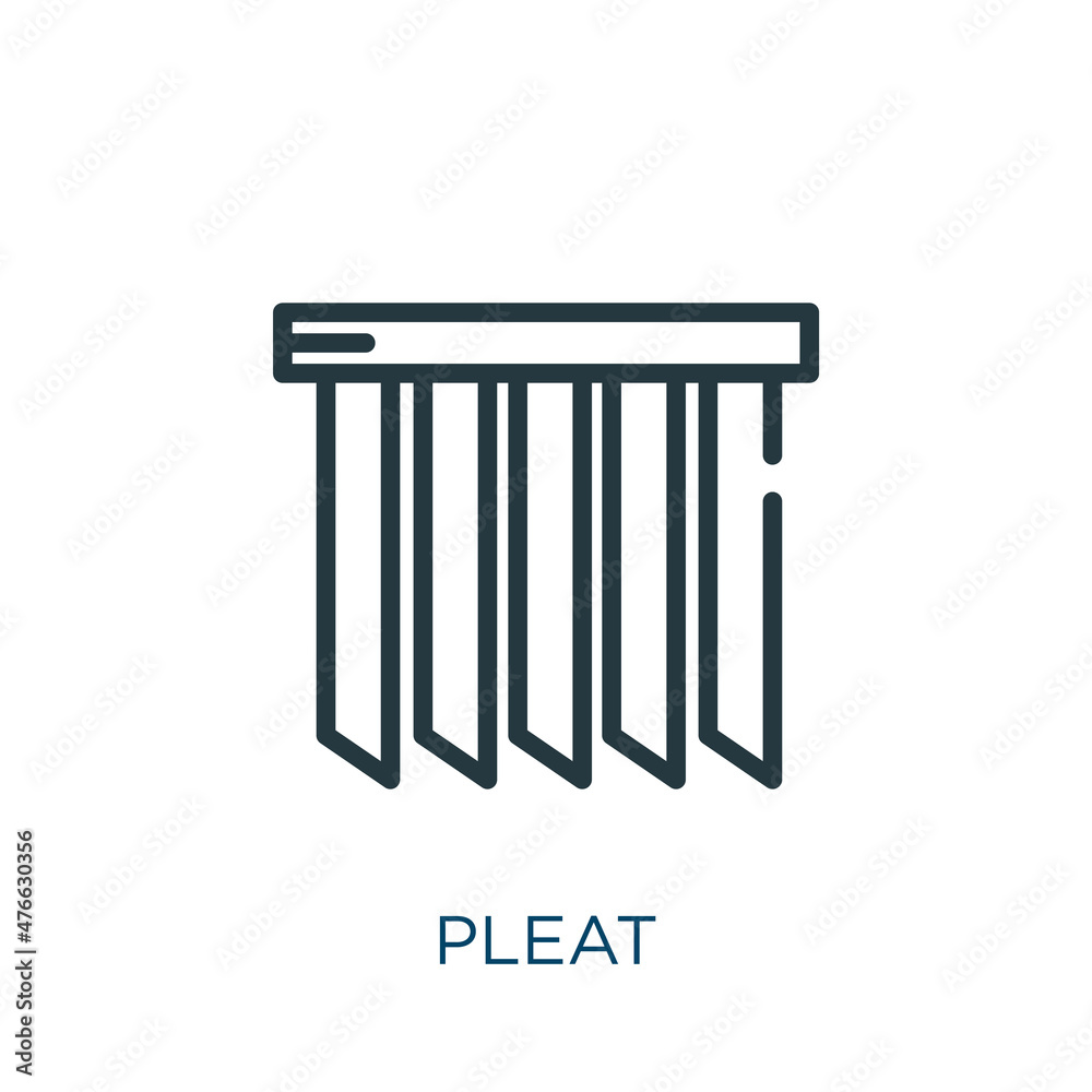 pleat thin line icon. garment, clothing linear icons from sew concept ...