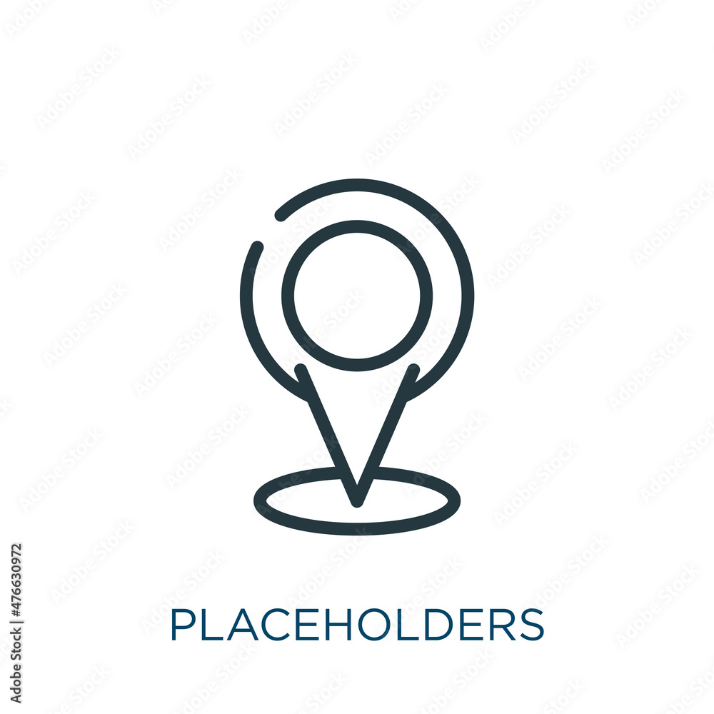 placeholders thin line icon. placeholder, website linear icons from ...
