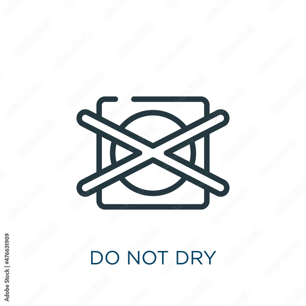 do not dry thin line icon. warning, do linear icons from signs concept ...