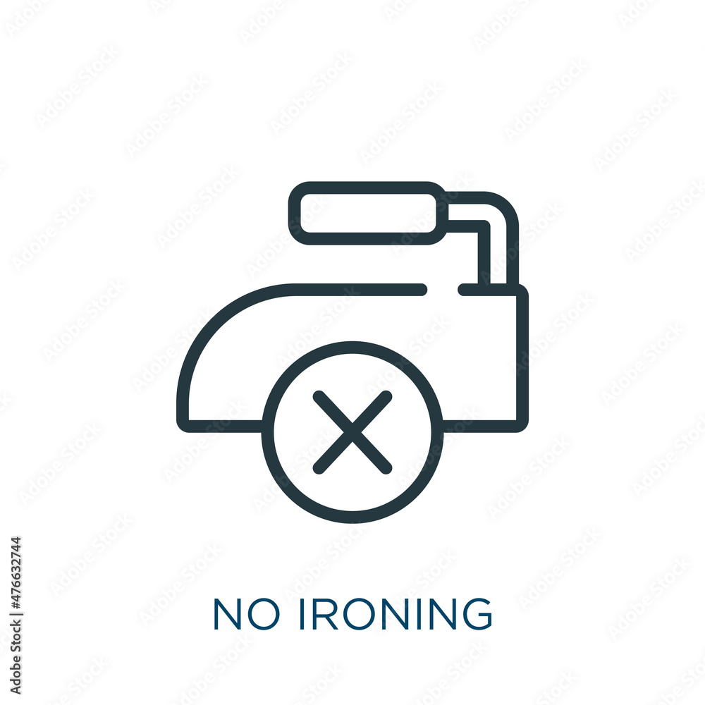 no ironing thin line icon. iron, label linear icons from signs concept ...