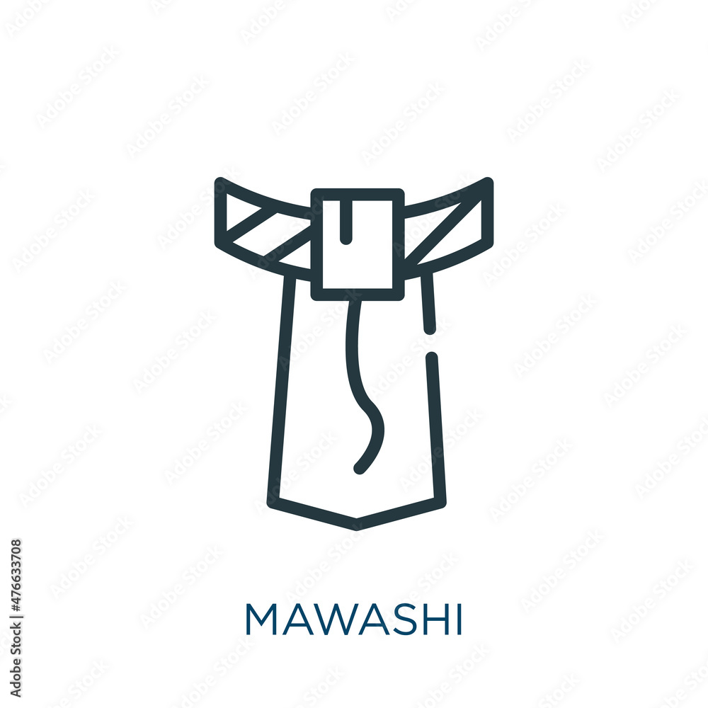mawashi thin line icon. png, sports and competition linear icons from ...