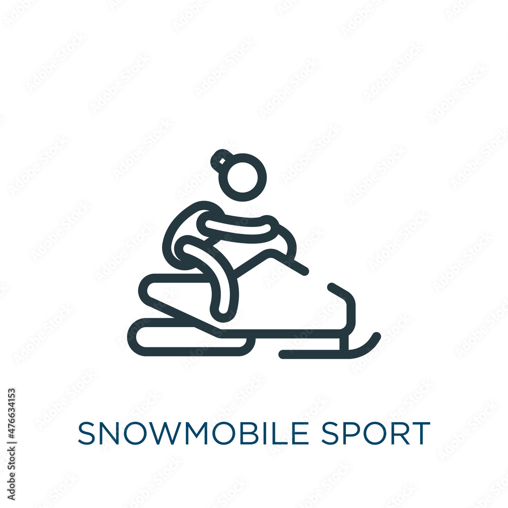 snowmobile sport thin line icon. snow, extreme linear icons from sports ...