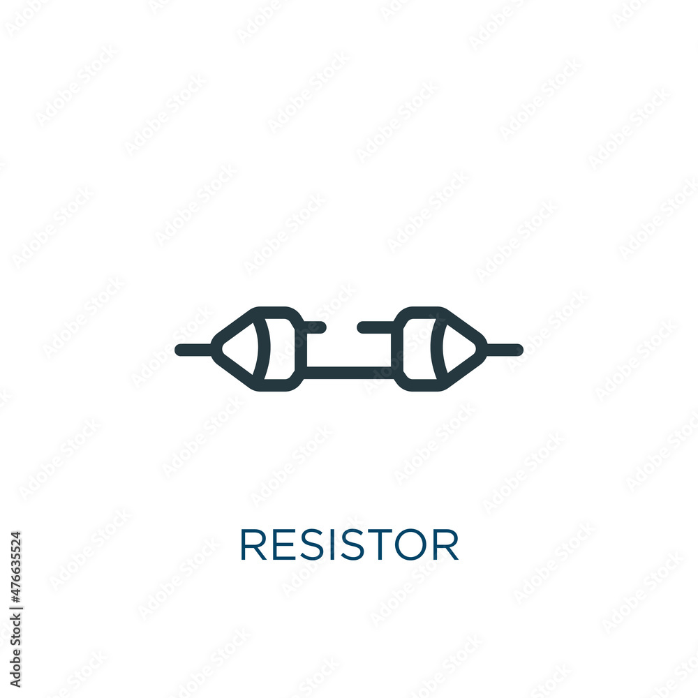 resistor thin line icon. electronic, circuit linear icons from ...