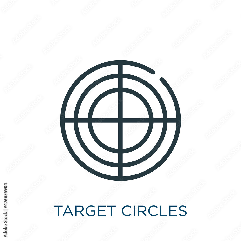 target circles thin line icon. circle, success linear icons from tools ...