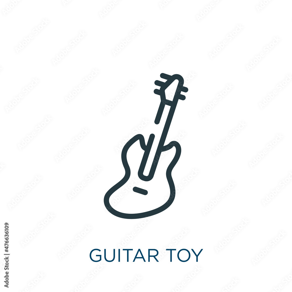 guitar toy thin line icon. play, music linear icons from toys concept ...