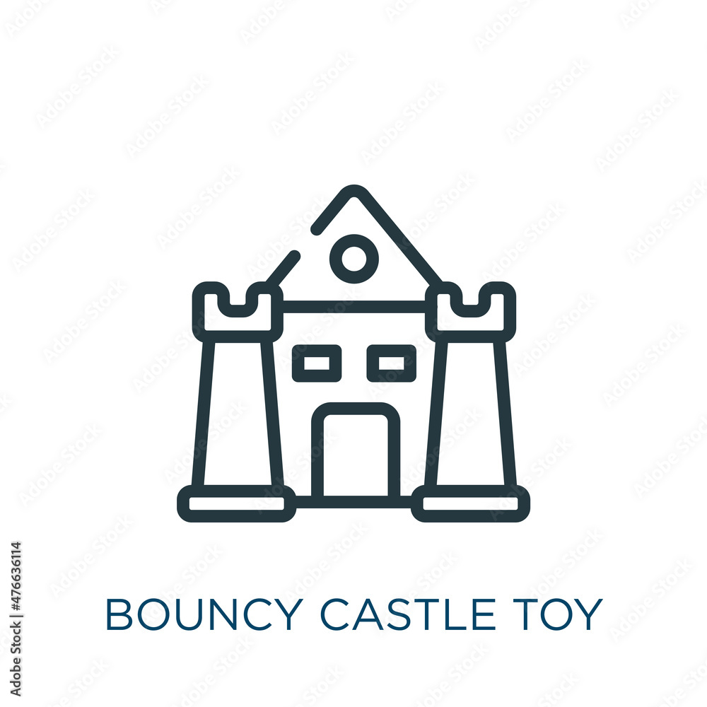bouncy castle toy thin line icon. castle, child linear icons from toys ...