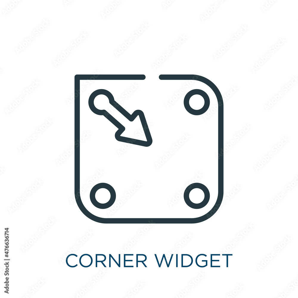 corner widget thin line icon. widget, temperature linear icons from ...