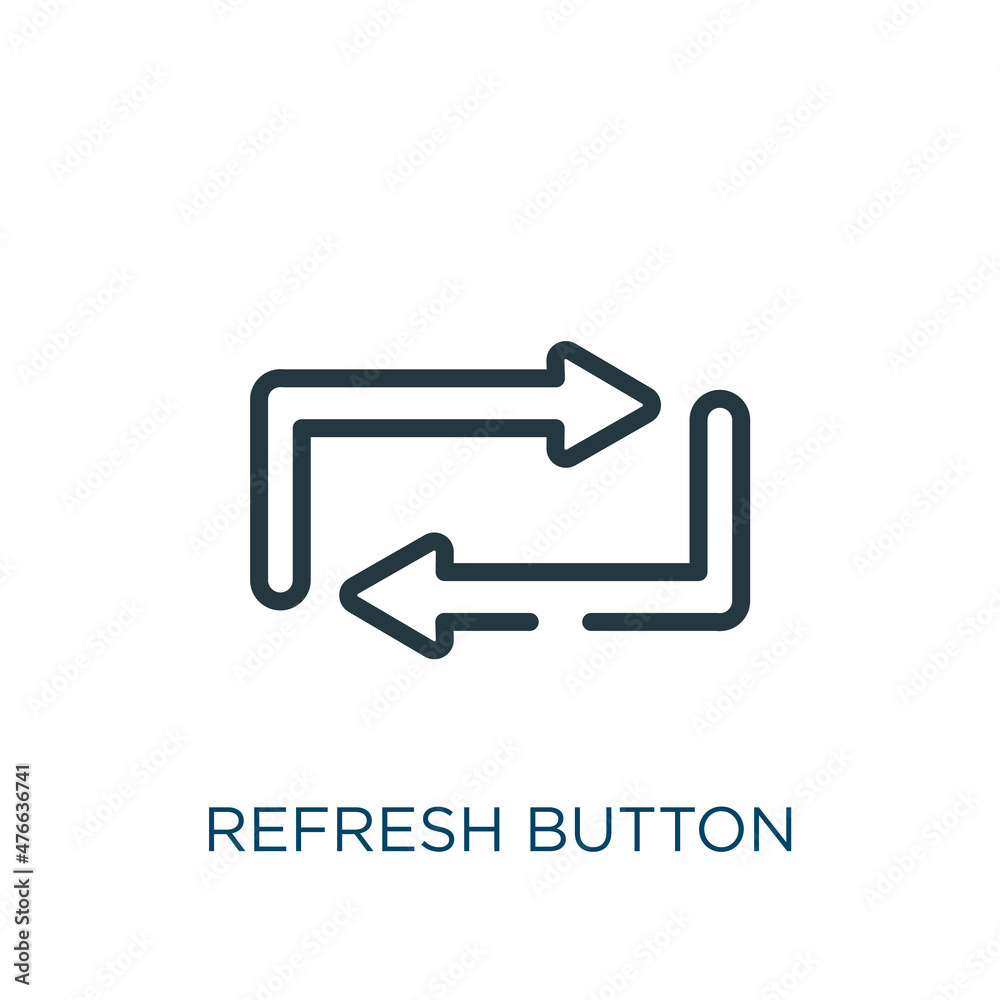 Refresh Button Thin Line Icon Button Interface Linear Icons From User