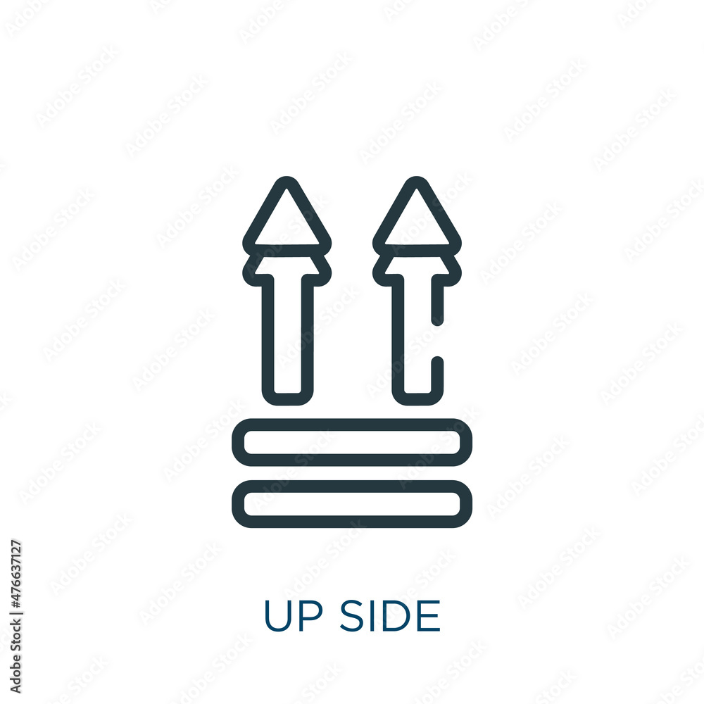 up side thin line icon. box, cargo linear icons from user interface ...
