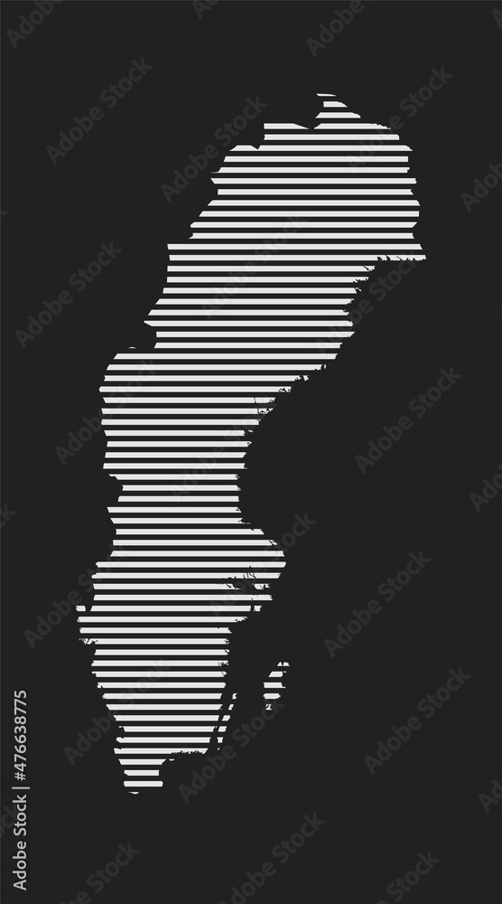 Vector map Sweden, template Europe outline country Stock Vector | Adobe ...