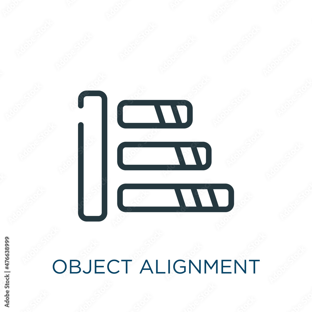 object alignment thin line icon. alignment, auto linear icons from user interface concept ...