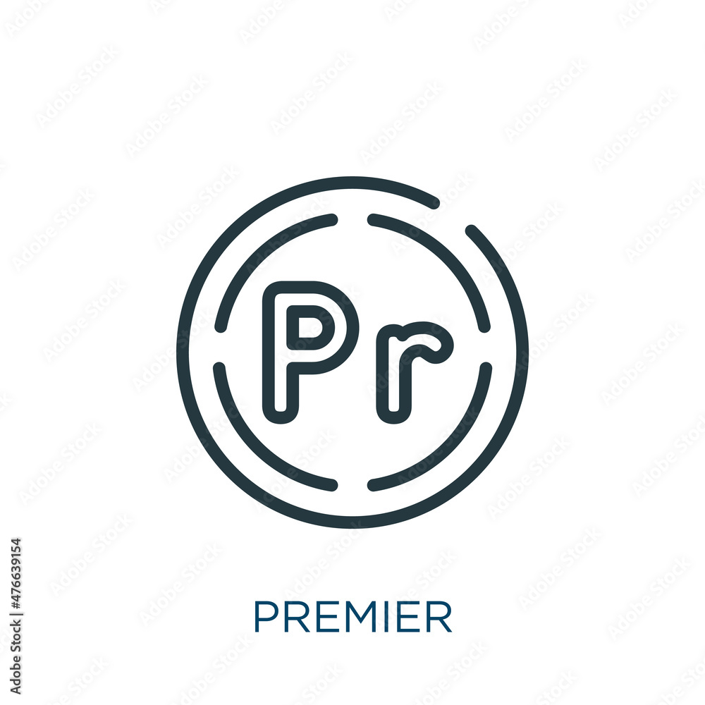 premier thin line icon. entertainment, premiere linear icons from user ...