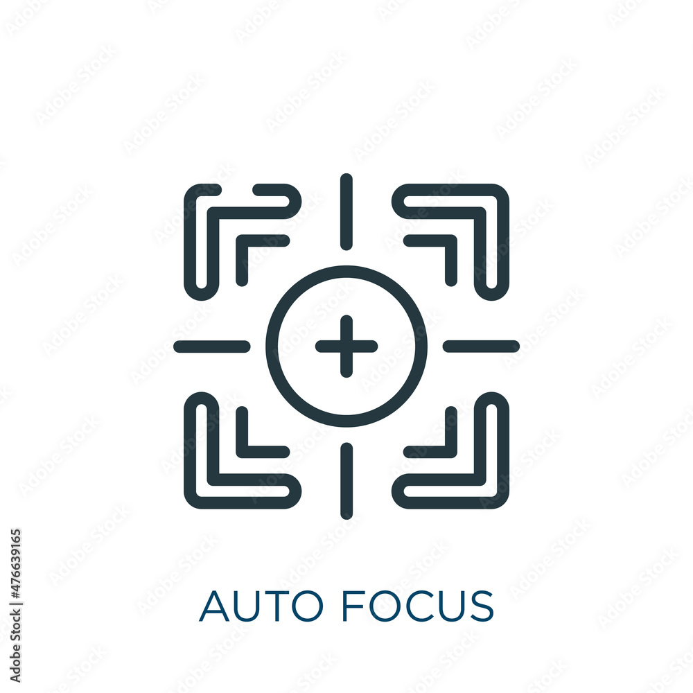 auto focus thin line icon. auto, helm linear icons from user interface ...
