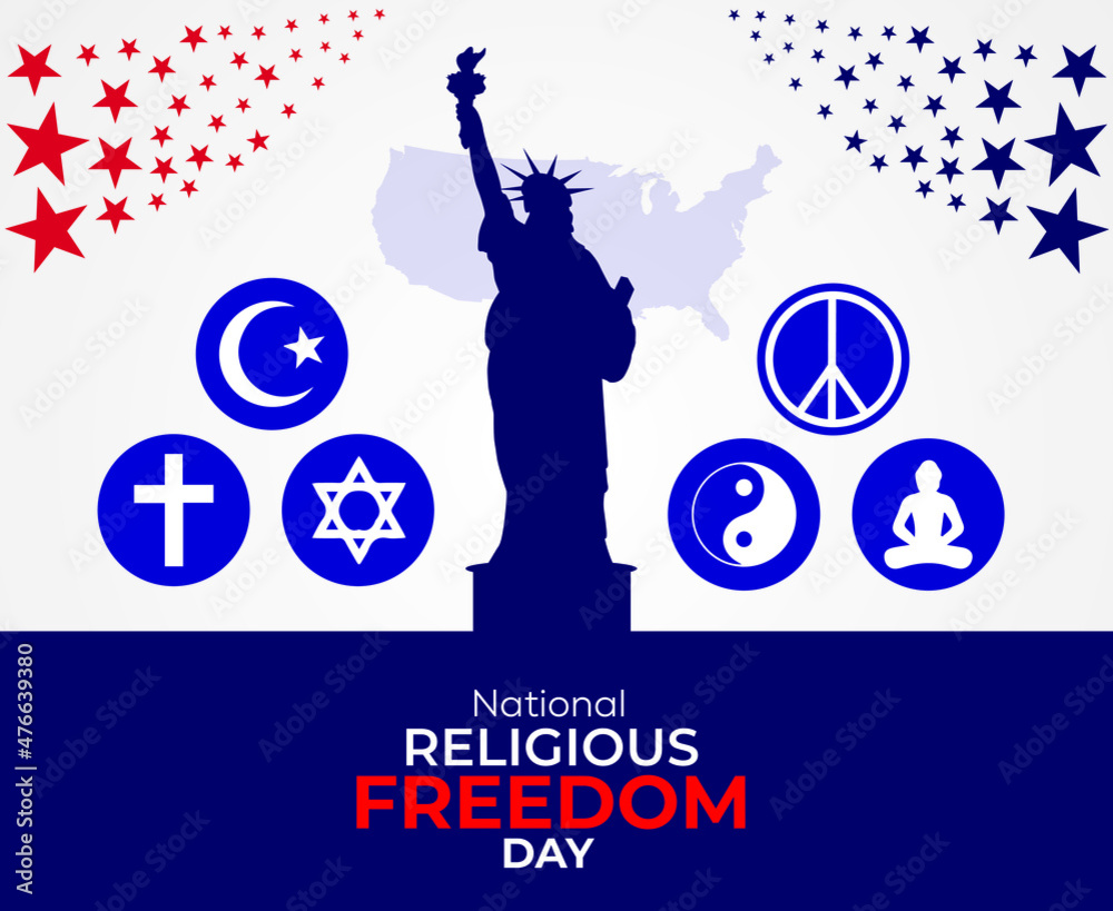 National Religious Freedom Day. January 16. Holiday concept. Template ...