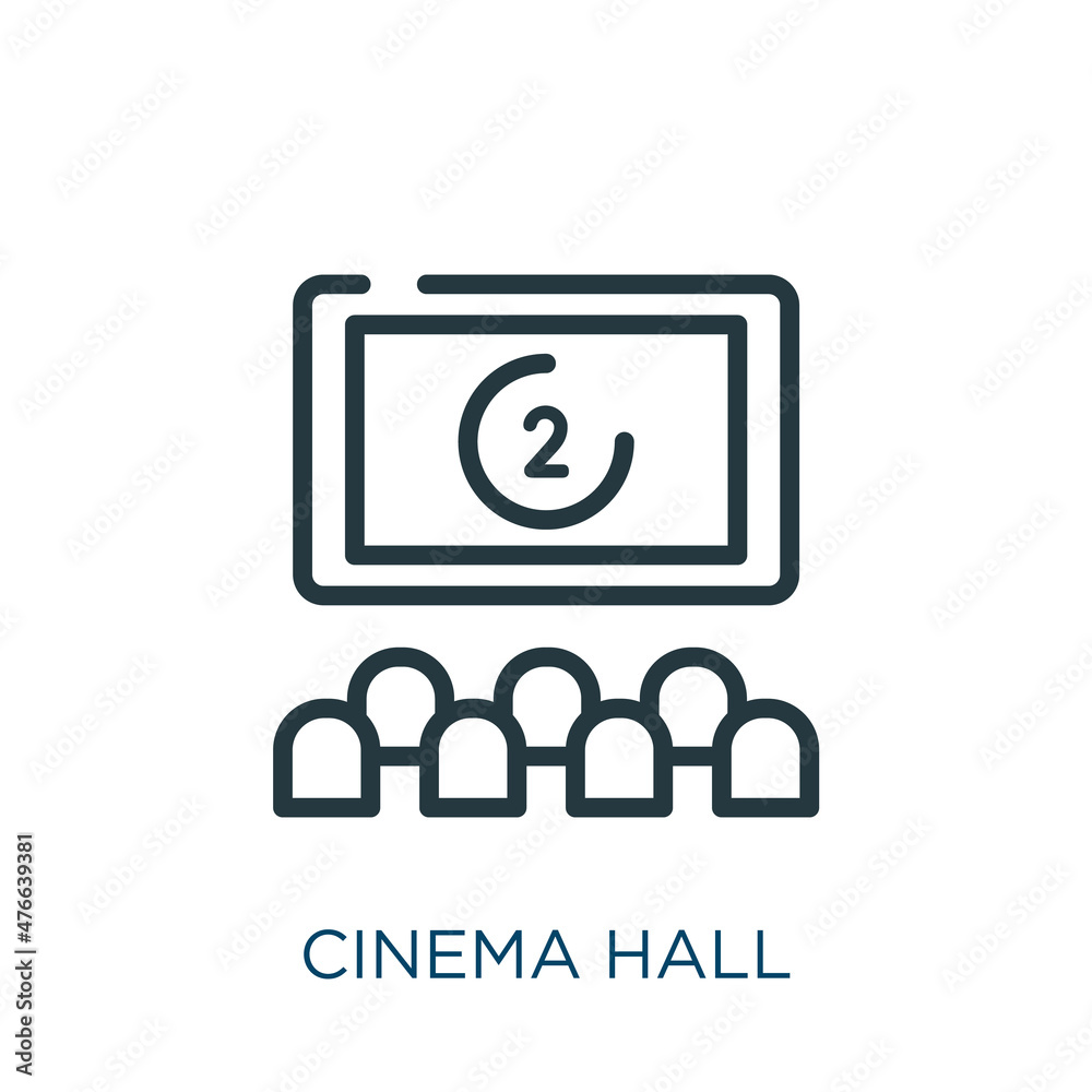 cinema hall thin line icon. movie, cinema linear icons from user ...