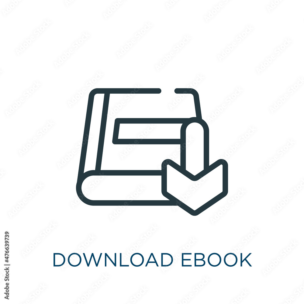 download ebook thin line icon. book, page linear icons from user ...