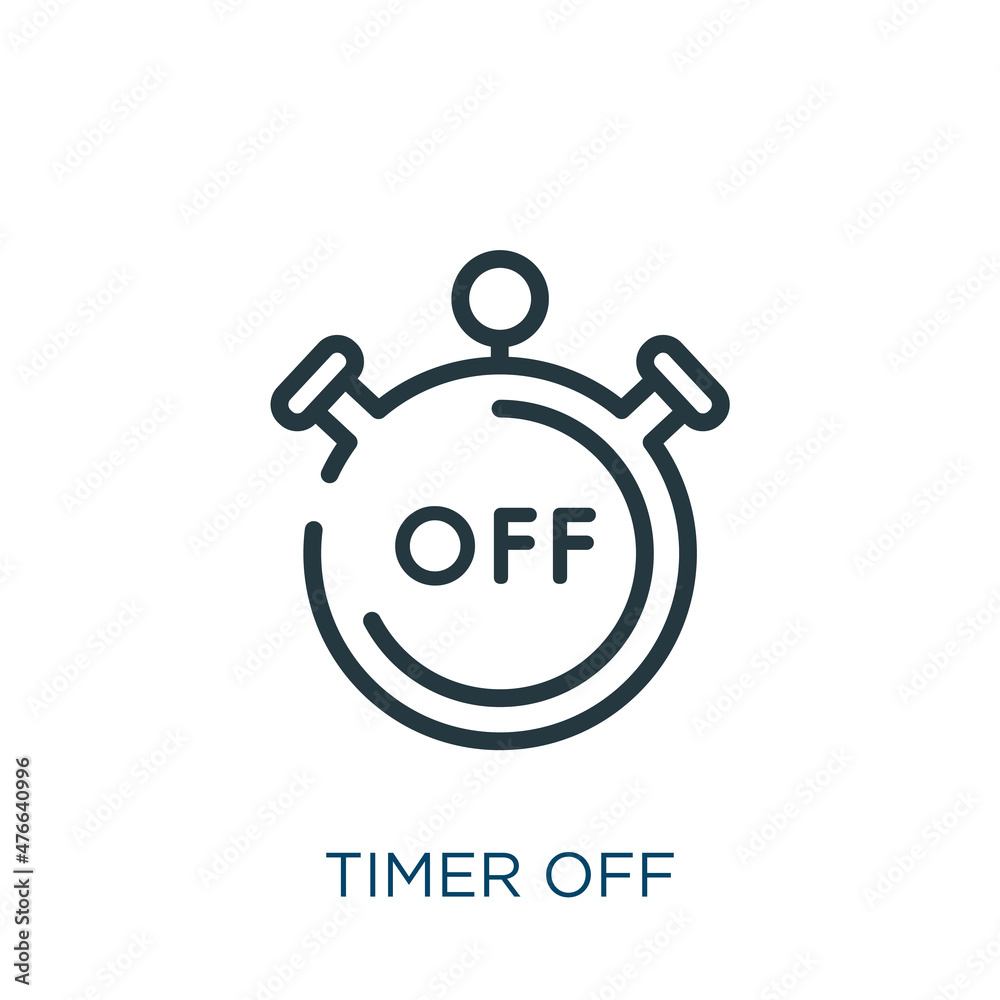 Vetor de timer off thin line icon. timer, time linear icons from ...