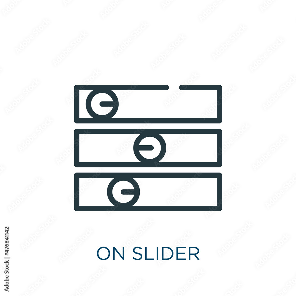on slider thin line icon. technology, internet linear icons from web ...