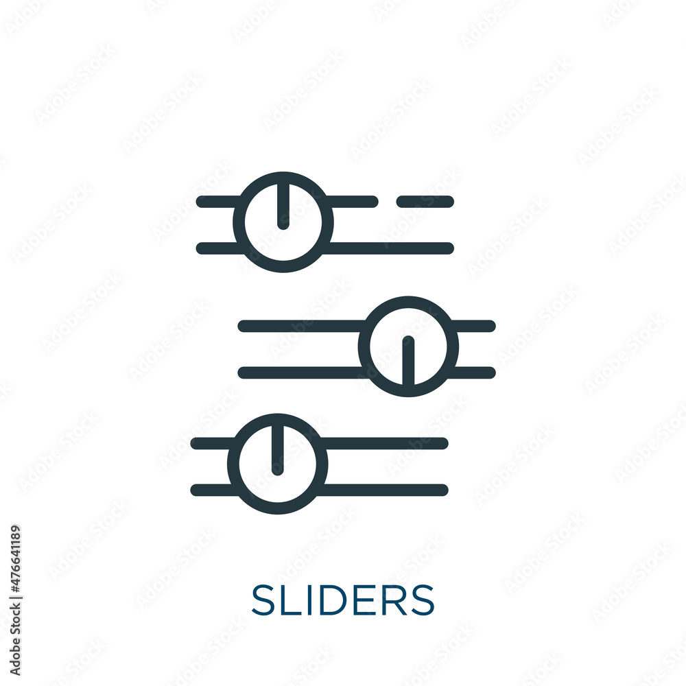 sliders thin line icon. technology, internet linear icons from web ...