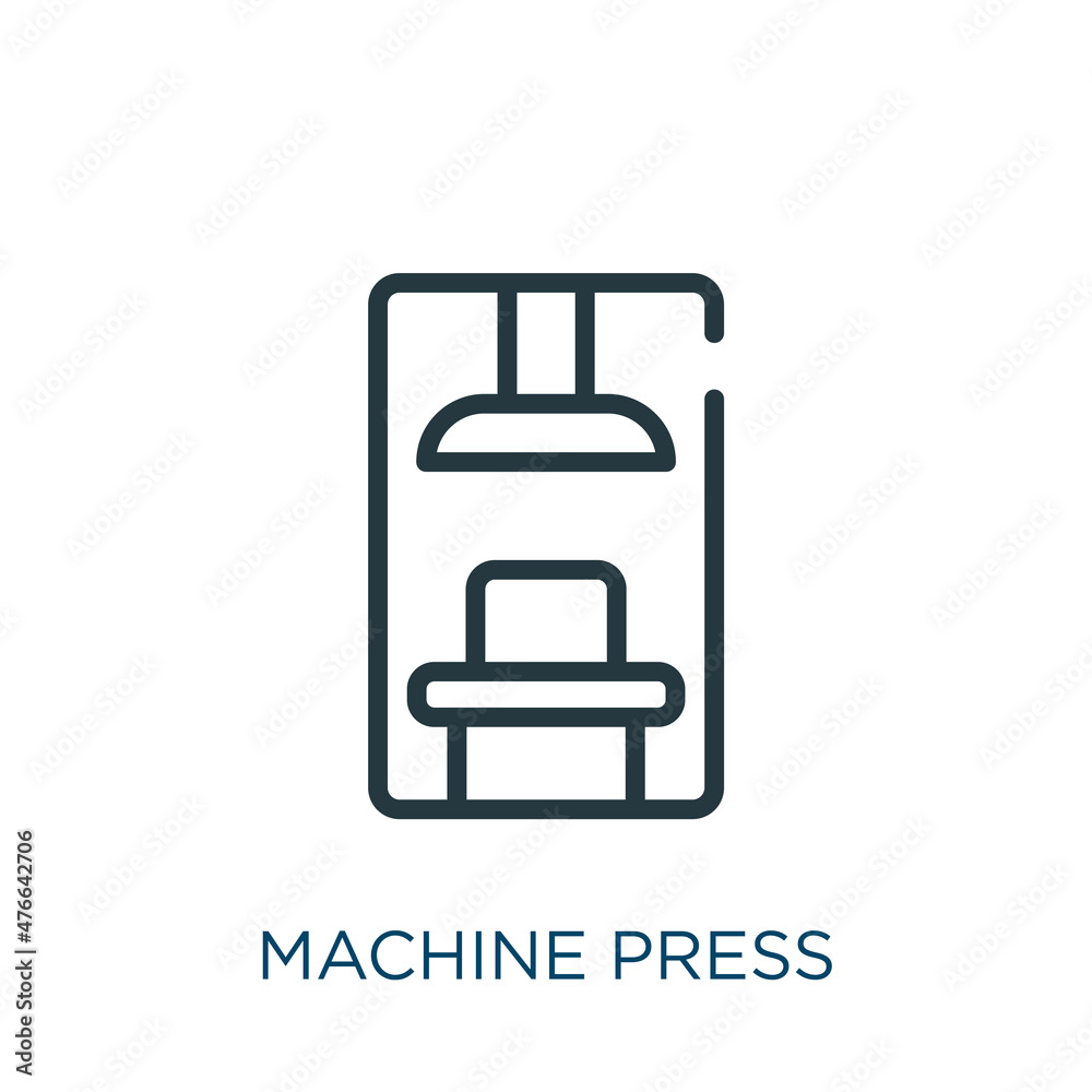 machine press thin line icon. machine, technology linear icons from ...
