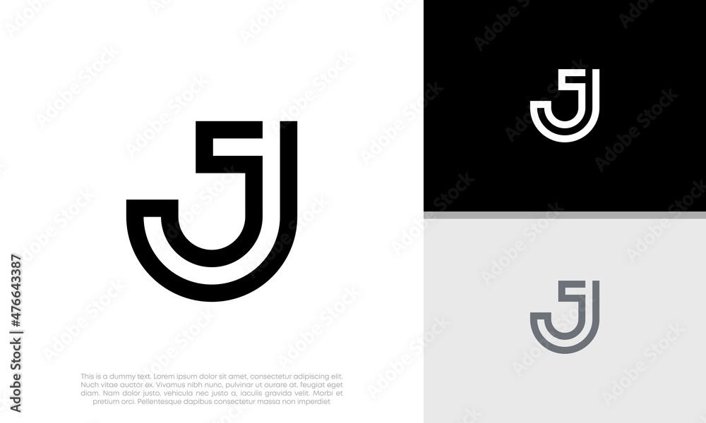 Initials J logo design. Initial Letter Logo. Stock Vector | Adobe Stock